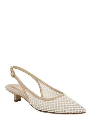 Franco Sarto Pura Slingback Kitten Heel Pumps - Off White