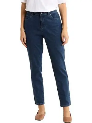 EILEEN FISHER High-Waist Slim Ankle Jeans