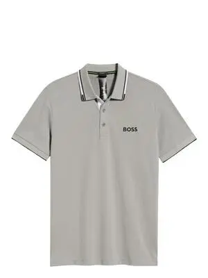BOSS Paddy Pro Performance Polo - Silver