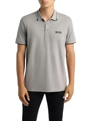 BOSS Paddy Pro Performance Polo - Silver