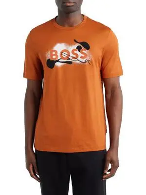 BOSS Thompson Emed Logo Graphic T-shirt - Dark Orange