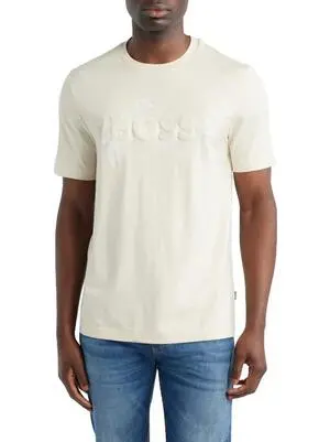 BOSS Thompson Emed Logo Graphic T-shirt - Open White