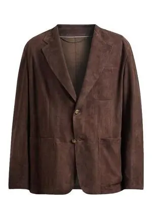Canali Suede Blazer - Dark Brown
