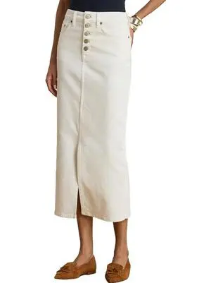 Ralph Lauren Rindalle Denim Pencil Skirt - White Wash