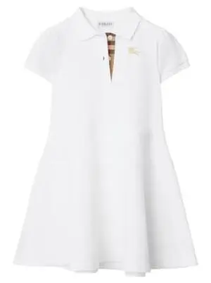 Burberry Cotton Piqué Polo Shirt Dress - White