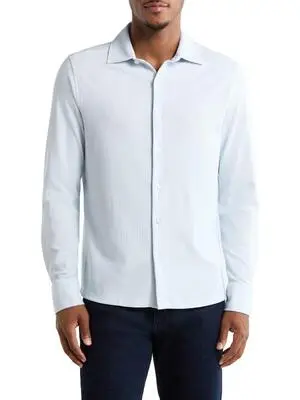 Robert Barakett Tyrek Jersey Button-up Shirt - Blue Haze