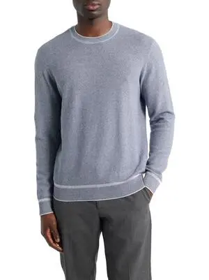 Robert Barakett Kaede Cotton Crewneck Sweater - Denim Blue