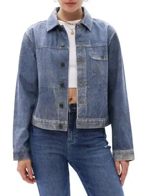 BAYEAS Denim Trucker Jacket - Medium Blue