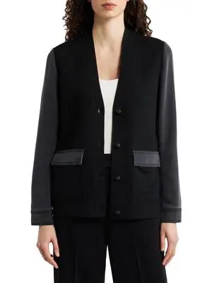 Kobi Halperin Naomi Mixed Media Cardigan - Black