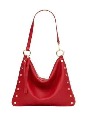 HAMMITT Kyle Large Leather Shoulder Bag - Chili Red/gold
