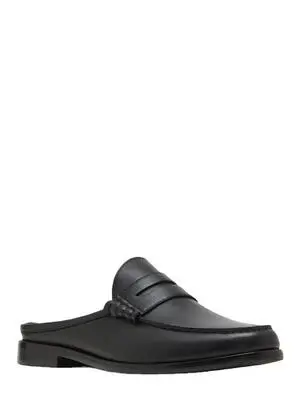 Steve Madden Abott Loafer Mule - Black Lea