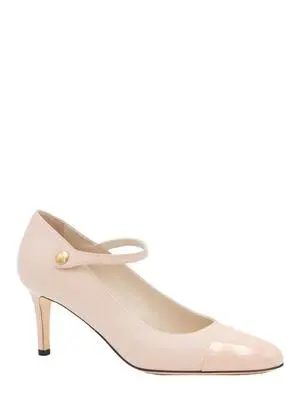 AMALFI BY RANGONI Lilli Ankle Strap Cap Toe Pump - Nude Parm Carne Vernice