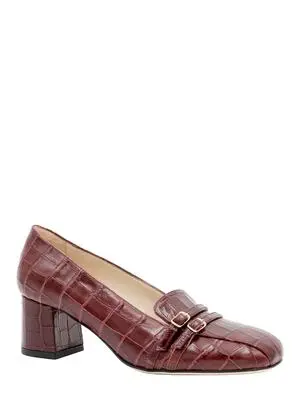 AMALFI BY RANGONI Basilico Loafer Pump Bordeaux Cocco Bengala