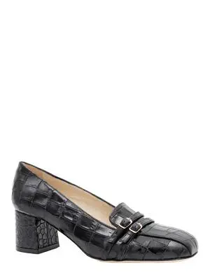 AMALFI BY RANGONI Basilico Loafer Pump Nero Cocco Bengala