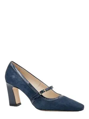AMALFI BY RANGONI Flavio Mary Jane Pump Navy Cashmere Night Vernice