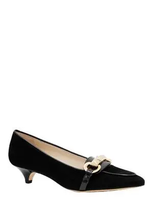 AMALFI BY RANGONI Astarte Pointed-toe Kitten Heel Pumps - Black Cashmere