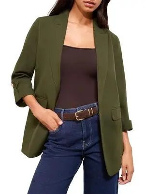 FRIENDS LIKE THESE Roll-tab Sleeve Blazer - Green
