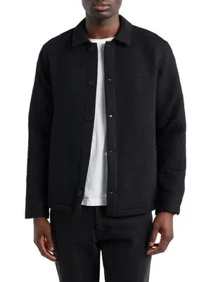 WAX LONDON Rockley Quilted Overshirt Black
