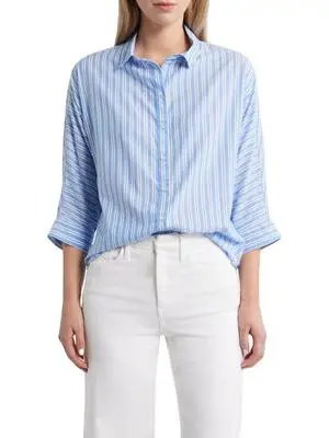 BEACHLUNCHLOUNGE Wells Stripe Shirt Magic Blue