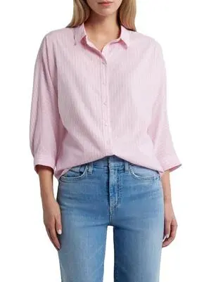 BEACHLUNCHLOUNGE Wells Stripe Shirt - Pink Glow