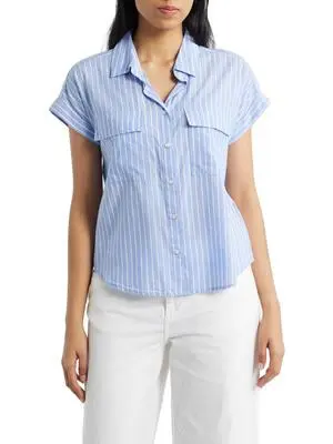 BEACHLUNCHLOUNGE Brianna Stripe Button-up Shirt - Southport