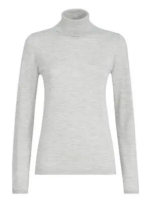 Brunello Cucinelli Cashmere And Silk Sweater - Light Grey
