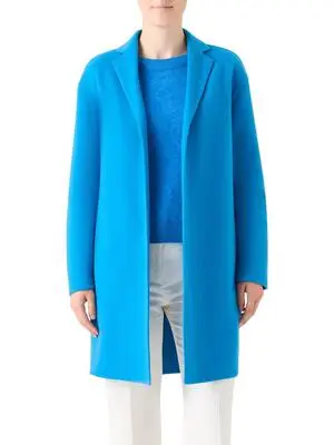 Akris Mae Cashmere Double-face Coat - Twilight