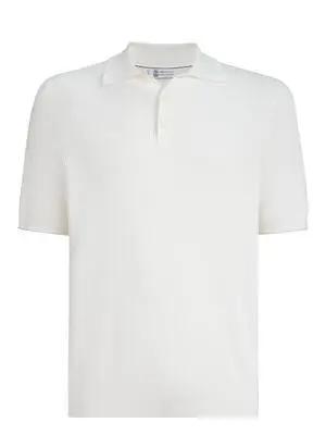 Brunello Cucinelli Rib Knit Polo - Panama