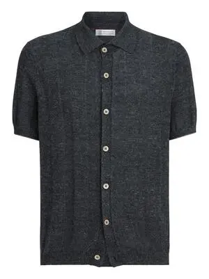 Brunello Cucinelli Knit Shirt - Lignite Grey