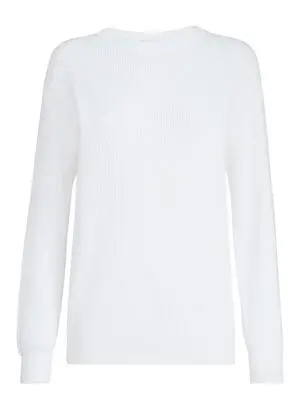 Brunello Cucinelli Cotton Crew-neck Sweater - White