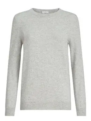 Brunello Cucinelli Cashmere Crew-neck Sweater - Pebble