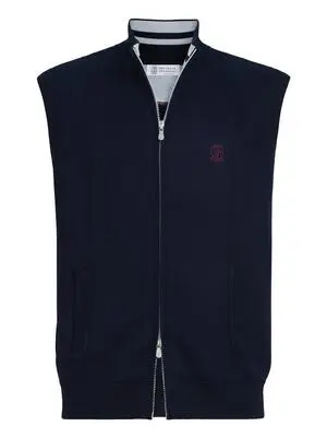 Brunello Cucinelli Double Knit Vest - Blue
