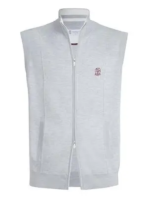 Brunello Cucinelli Double Knit Vest - Pebble