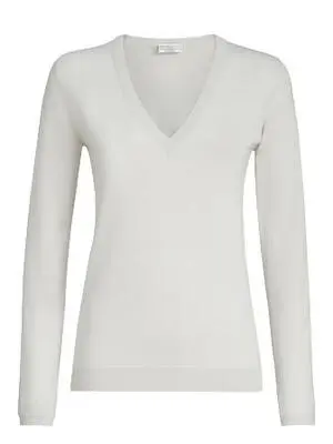Brunello Cucinelli Cashmere And Silk Sweater - Rice