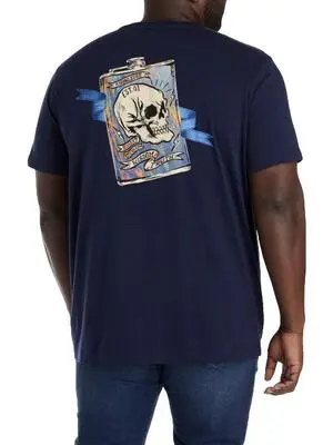 ROBERT GRAHAM DXL Big & Tall Flask Graphic Tee - Navy