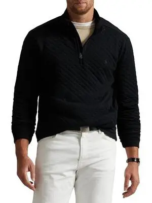 Polo Ralph Lauren Microquilted Jersey Quarter-zip Pullover - Polo Black