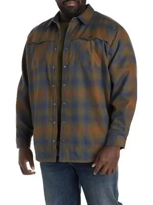 O'Neill Big & Tall Ranchero Western Shirt Jacket - Army Green