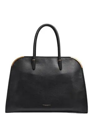 Donna Karan New York Satin Oversized Tote - Black/gold