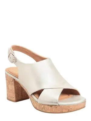 SOFFT Liv Slingback Platform Sandal - Platino