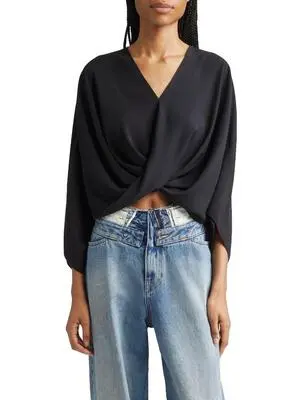 MAISON MARGIELA Twist Front Top - Black