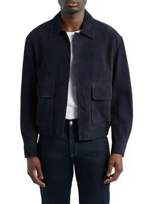 FRAME Suede Jacket - Dark Navy