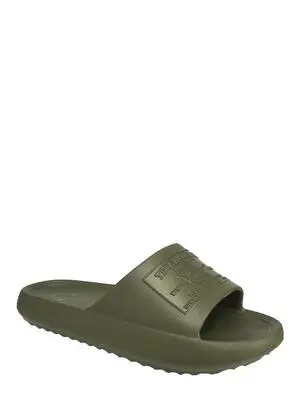 True Religion Wayne Logo Slide Sandals - Olive