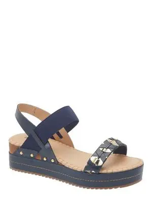 BUTTERO® Noronha Slingback Platform Wedge Sandal Marinho 24