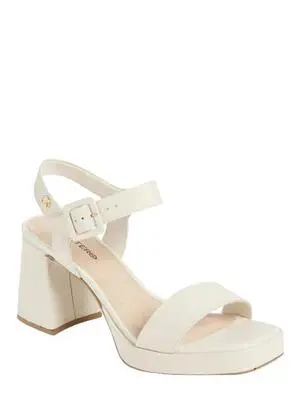 BOTTERO Britnet Ankle Strap Platform Sandal - Off White 25
