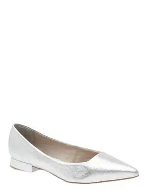 BOTTERO Alessandra Pointed Toe Ballet Flat - Prata