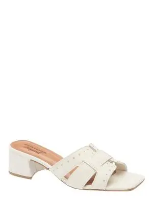 BUTTERO® Catia Leather Slide Sandal - Off White
