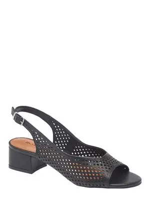 BUTTERO® Botelsa Perforated Slingback Pumps - Preto