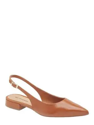 BOTTERO Alessandra Slingback Pointed Toe Flat - Caramelo