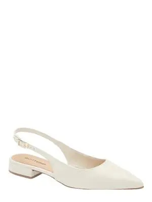 BOTTERO Alessandra Slingback Pointed Toe Flat - Off White