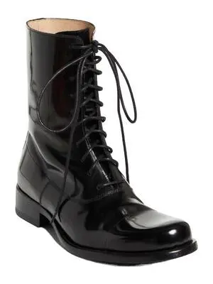THE ROW Kai Combat Boots - Black